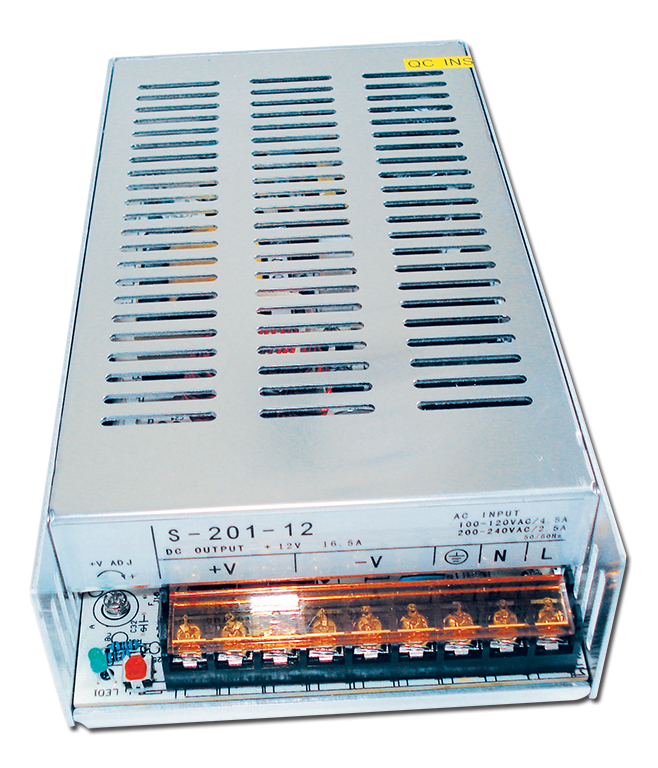 S-200-12 Switching power supply enclosed frame 12V 16,5A - amarad.gr