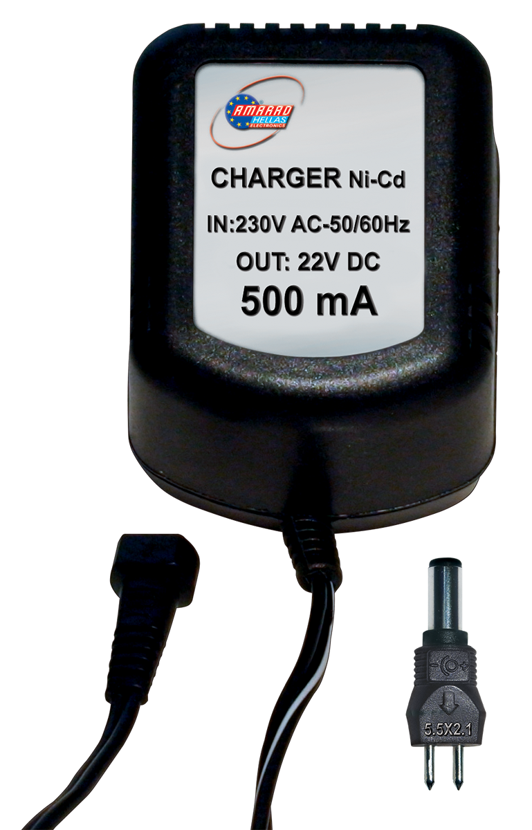 22V-500mA ΦΟΡΤΙΣΤΗΣ ΜΠΑΤΑΡΙΩΝ Ni-Cd 22V DC 500mA - amarad.gr