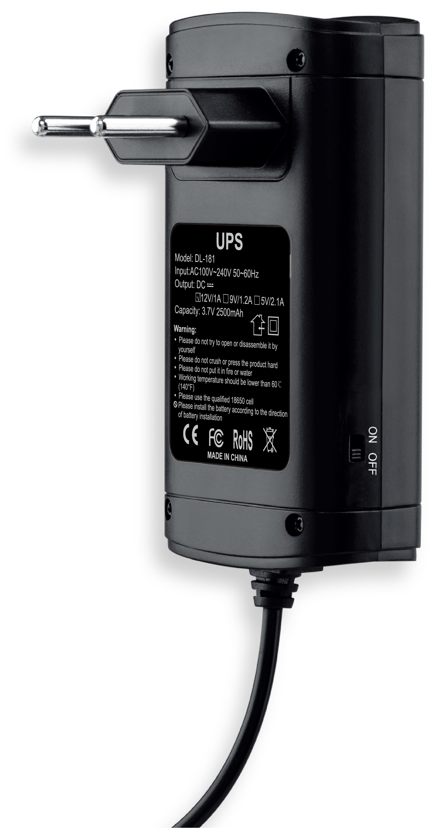 DL-181 MINI DC UPS 12V 1A - amarad.gr